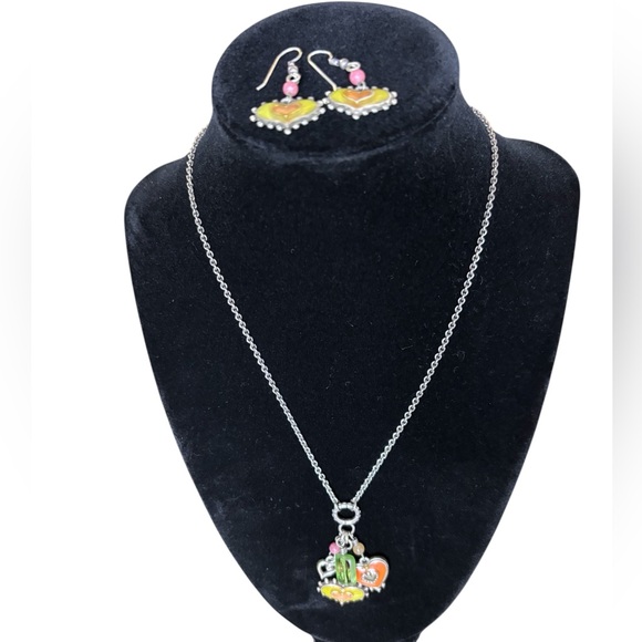 Brighton | Jewelry | Brighton Heart Necklace Earrings Set Silver Tone ...